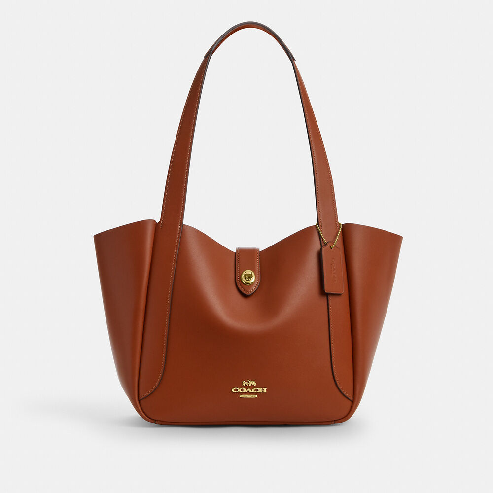 Hadley Turnlock Tote TAN