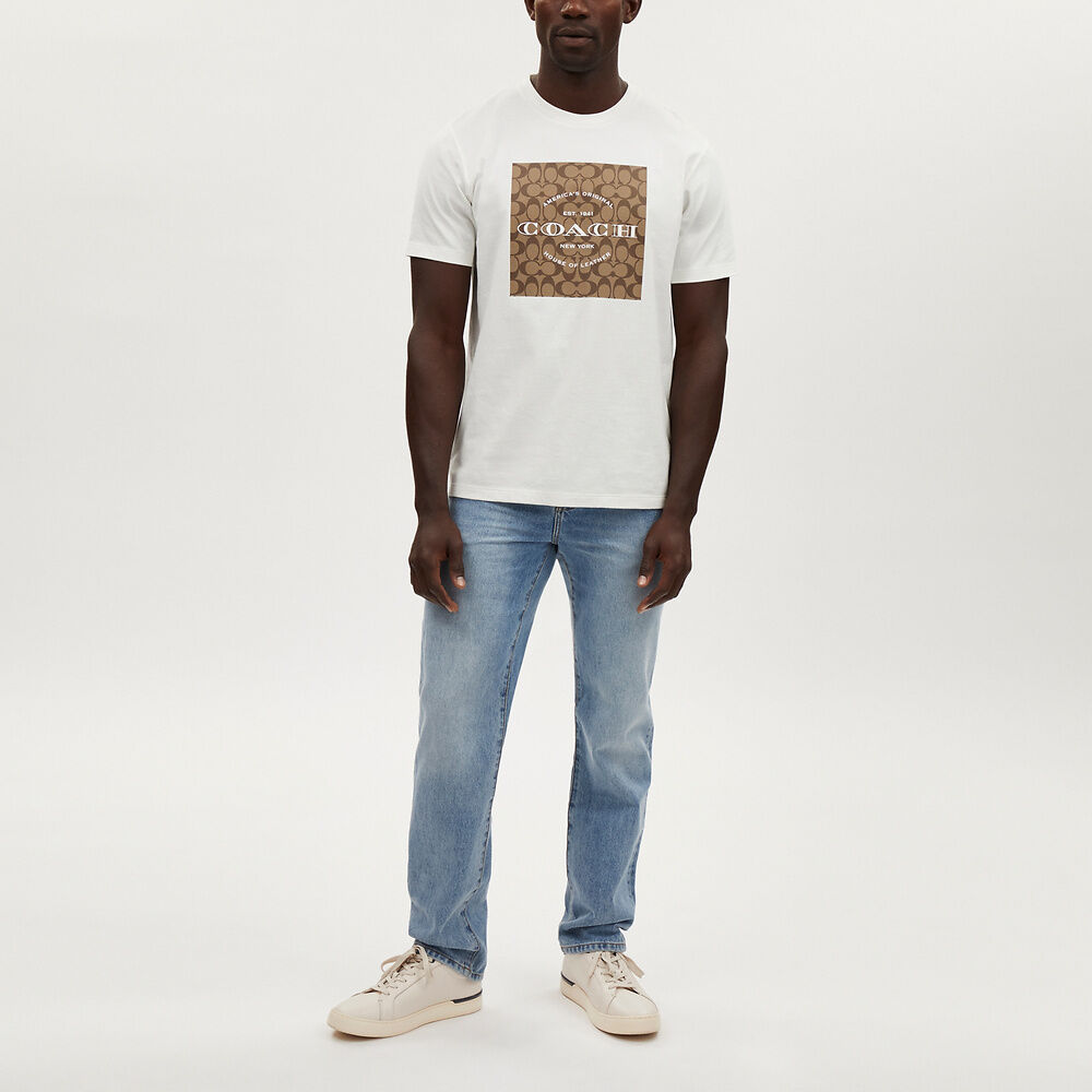 Signature Square T-Shirt In Organic Cotton WHITE